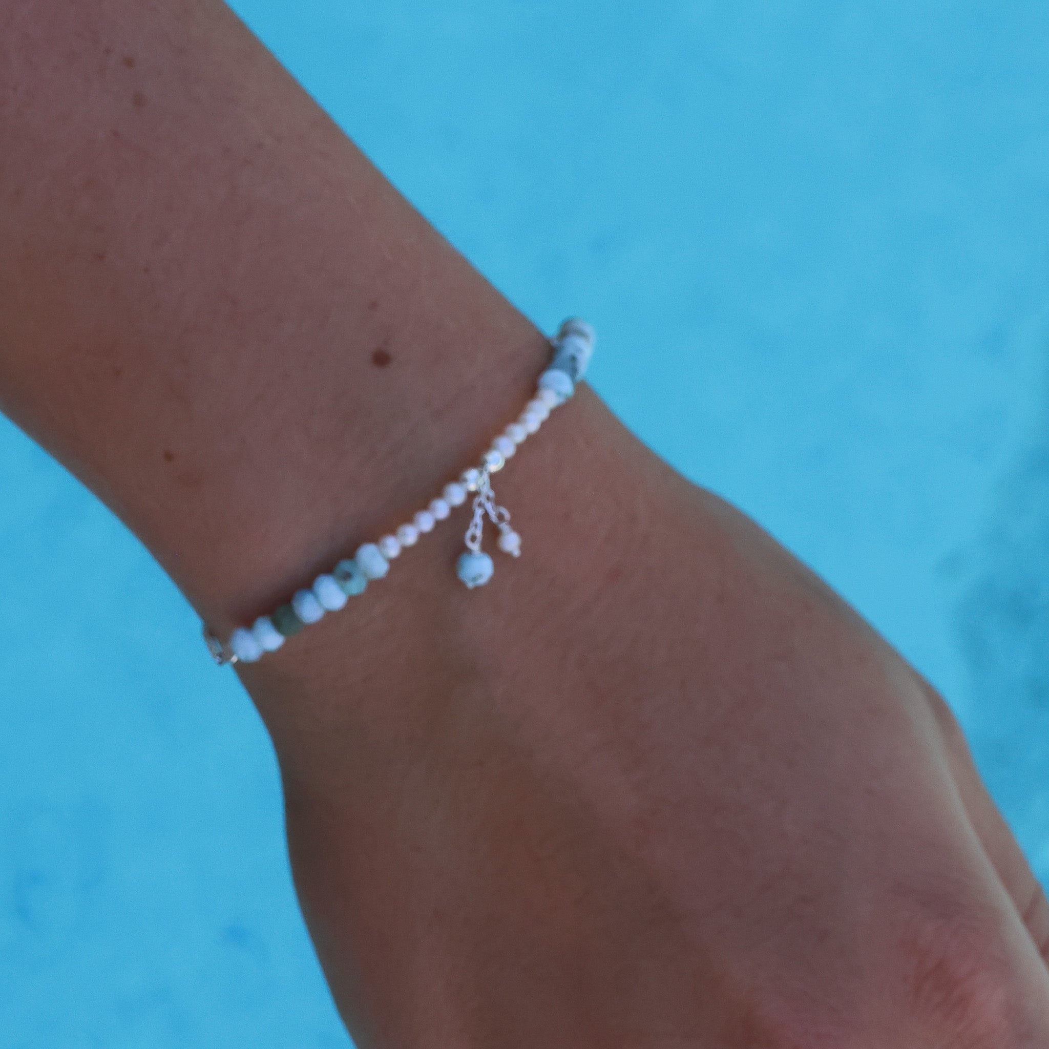 Ocean Spell Pearl Bracelet Larimar – Lush Designs Jewellery